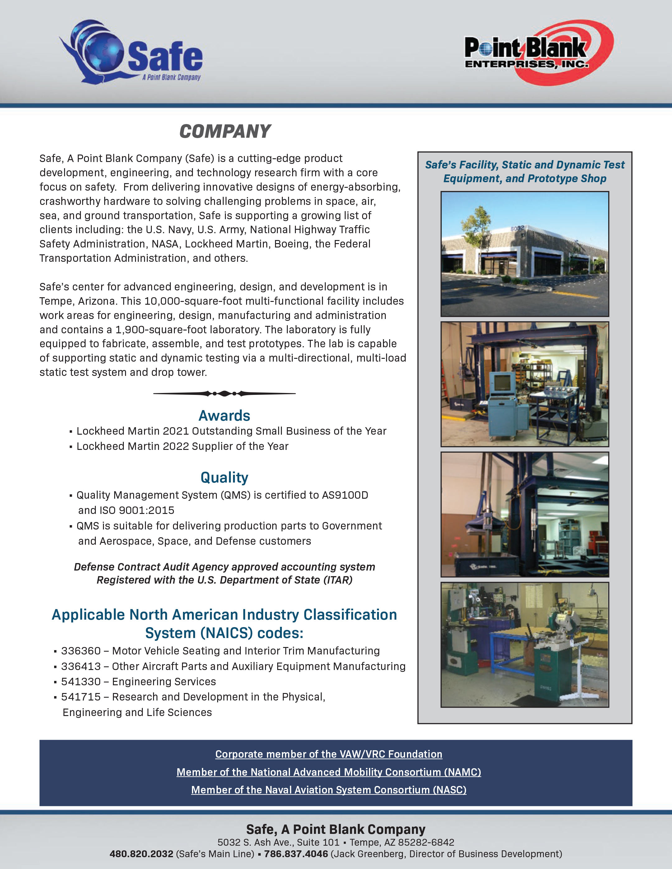 Safe Inc. | Point Blank Enterprises